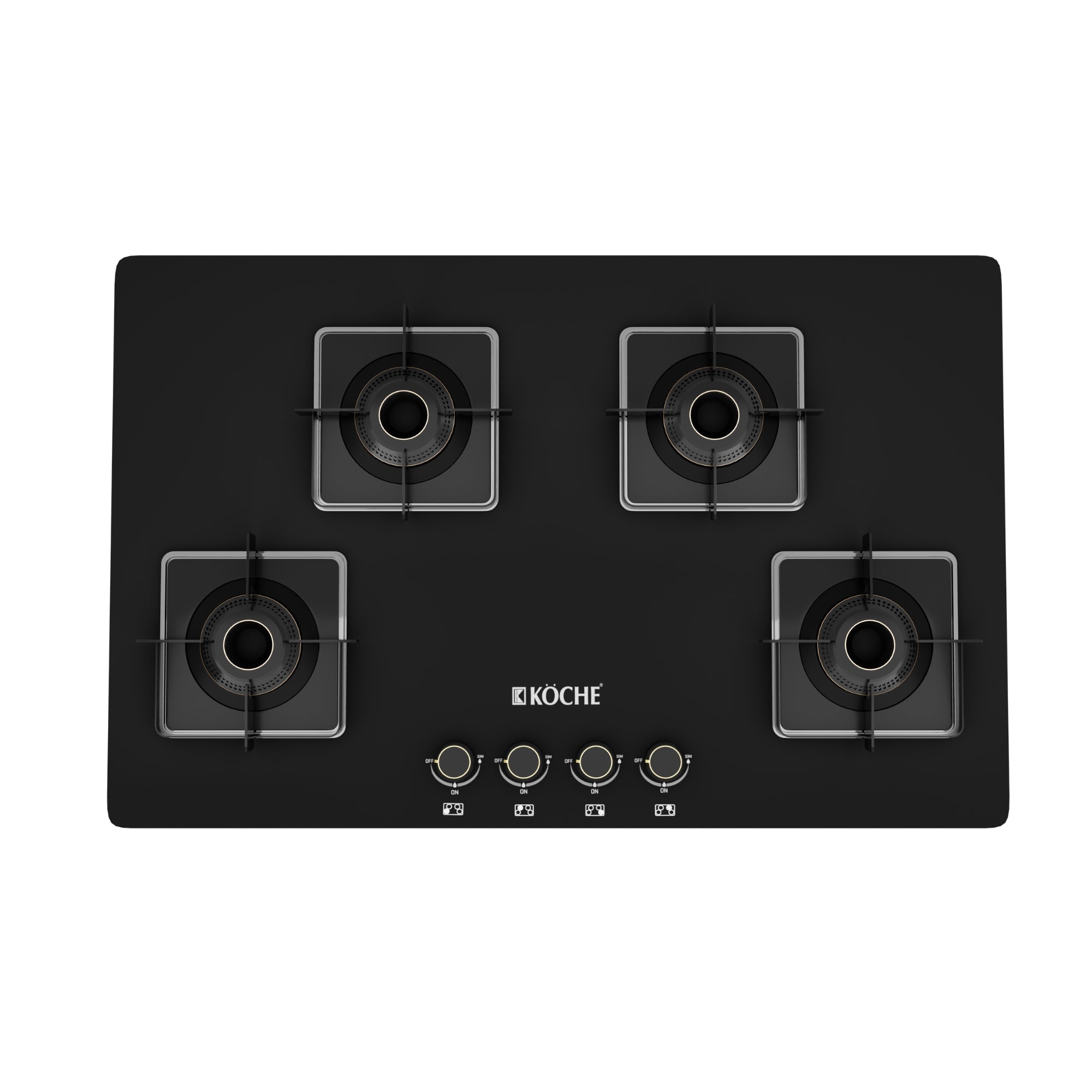 Köche Betty 4 Burner Hob | Sleek Toughened Glass Built-in Hob
